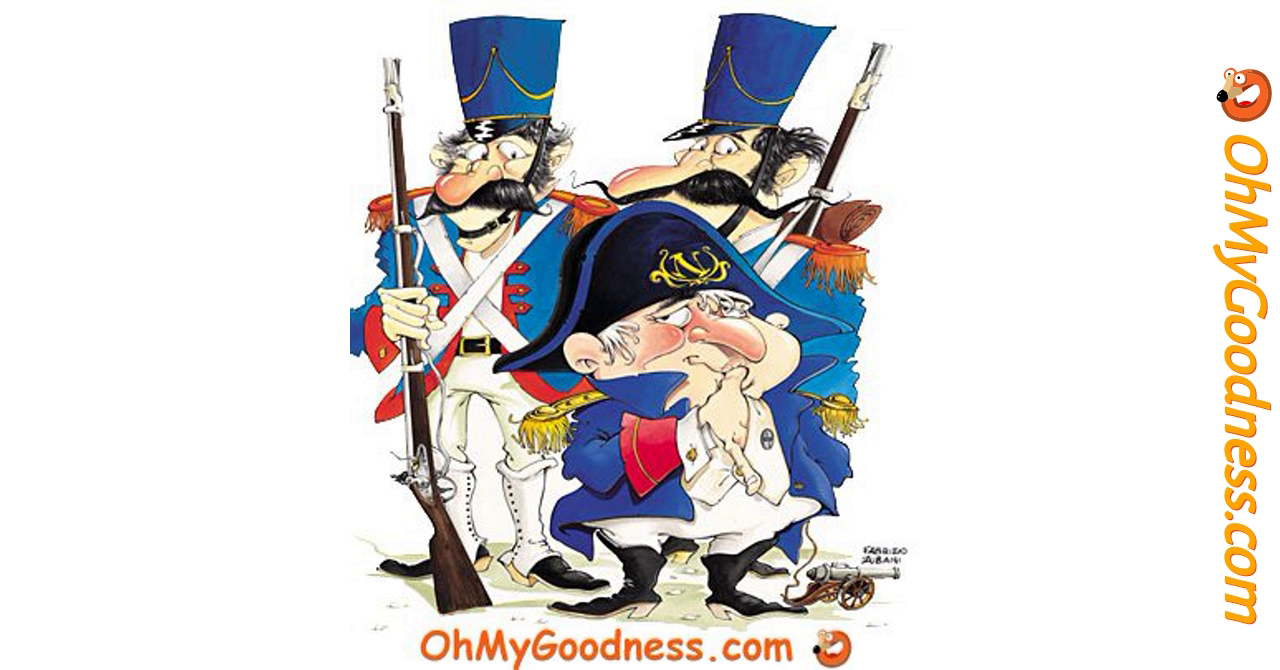 Funny Napoleon Bonaparte Political Cartoon