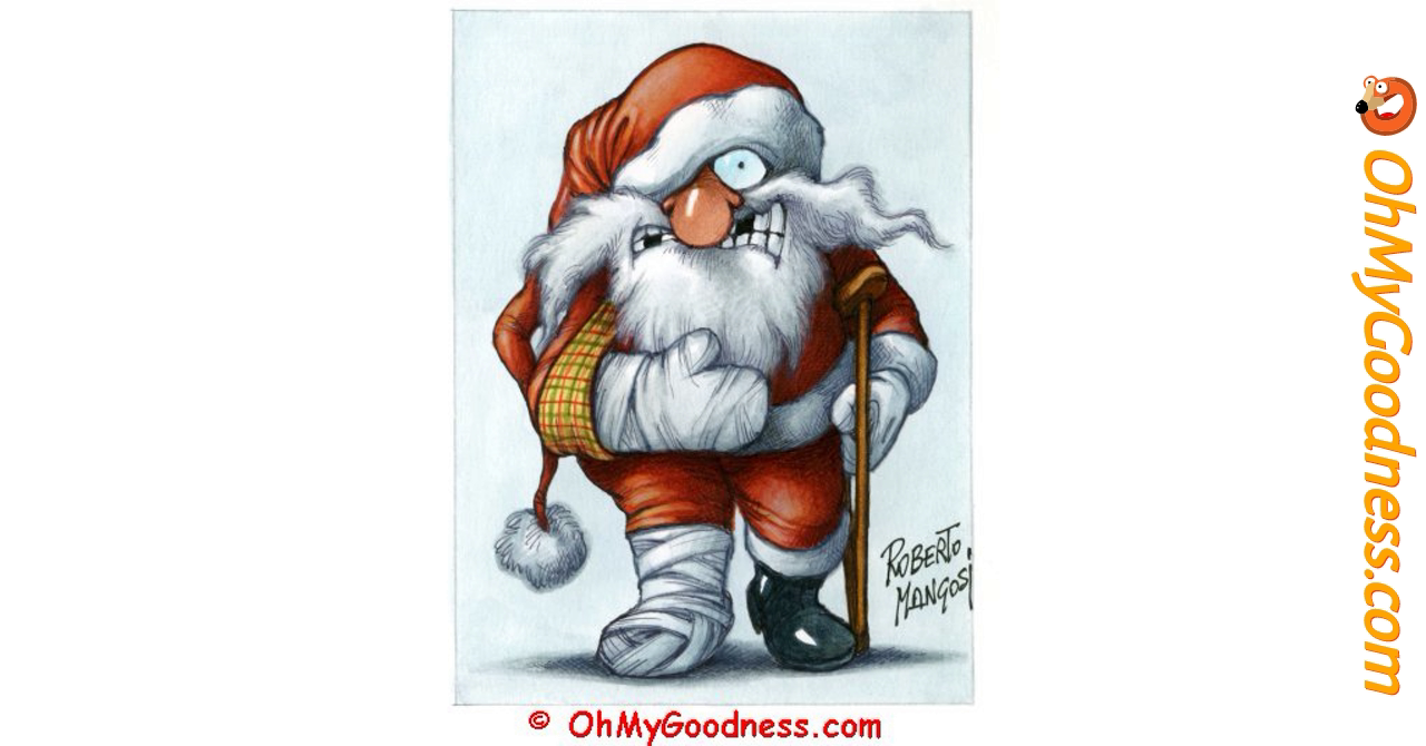 Santa Had An Accident... ecard | Funny Free eCards | OhMyGoodness ecards