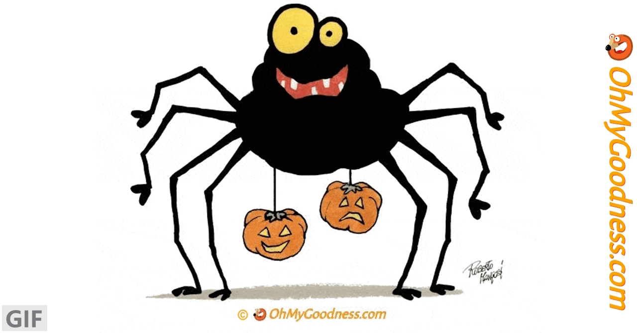 Cartoon Halloween Spiders