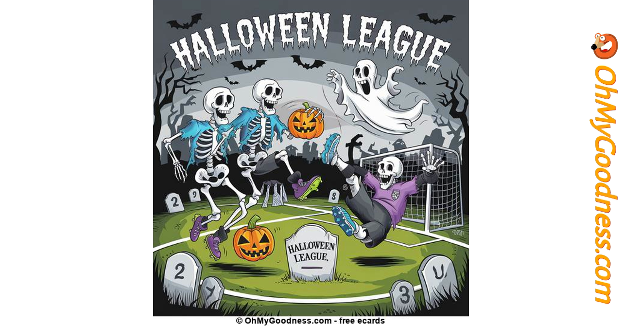 Halloween soccer ecard | Funny Free eCards | OhMyGoodness ecards